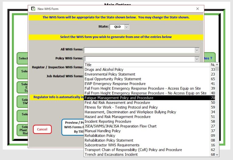 WHS Policies Overview | JSEAsy - Australia