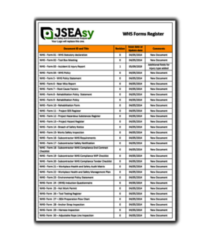 Hazard Register - JSEAsy - Australia
