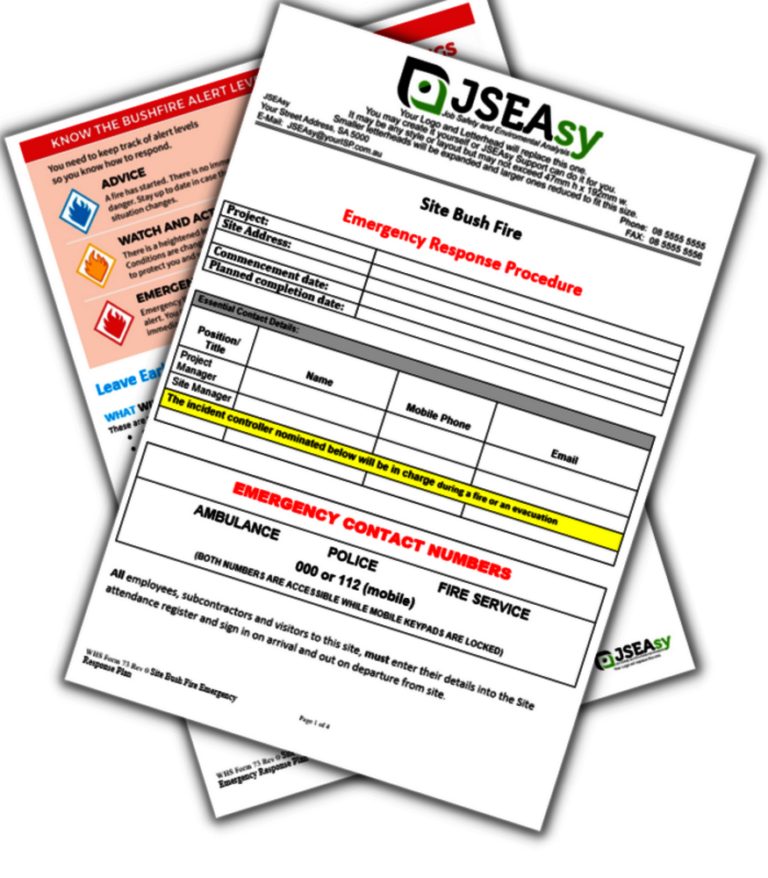 Site Bush Fire Emergency Response Plan - JSEAsy - Australia