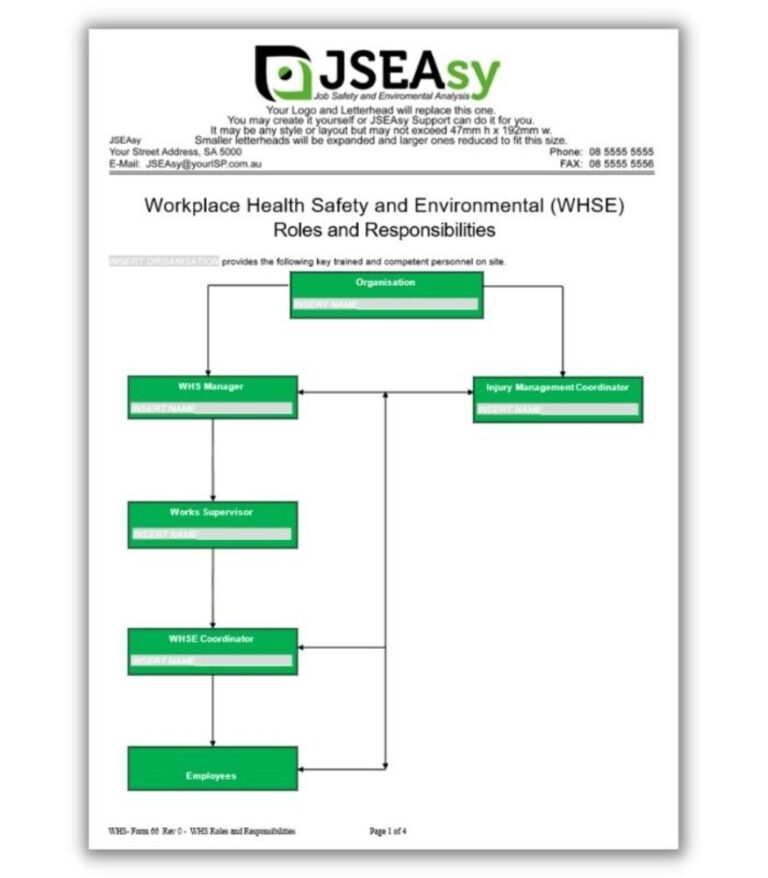 WHSE Roles and Responsibilities - JSEAsy - Australia
