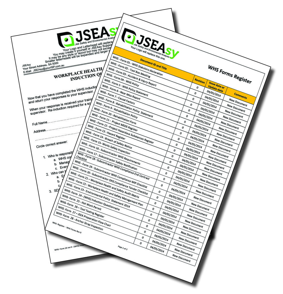 OSH Induction Questionnaire - JSEAsy - United States