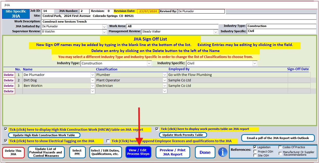 Create a Site-Specific JHA - JSEAsy - United States