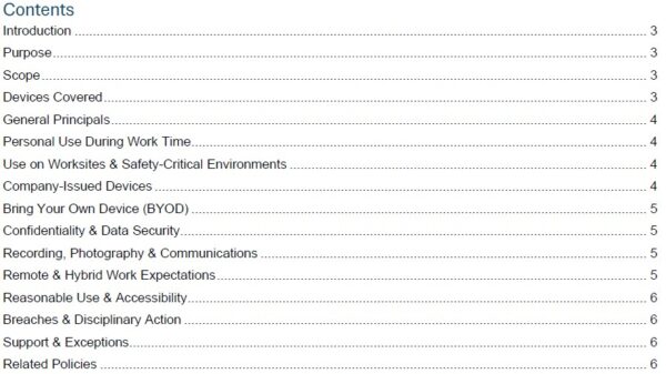 Workplace Mobile Phone & Device Policy - JSEAsy - United States